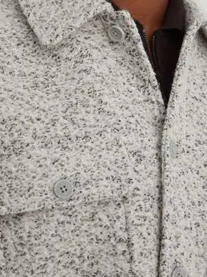 REISS Kingsley Speckled Twin-pocket Overshirt With Wool