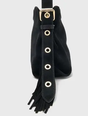 Maje Suede Mini Miss M Bag