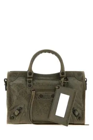 Balenciaga Olive Leather Small Le City Handbag - Green