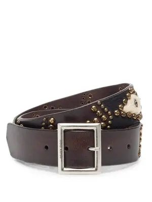 GOLDEN GOOSE Sierra Leather Belt - Brown