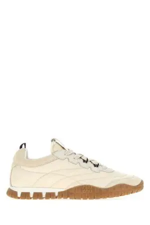 Miu Miu Sand Re-nylon And Suede Sneakers - Brown