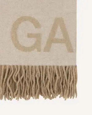 GANNI Fringed Wool Scarf