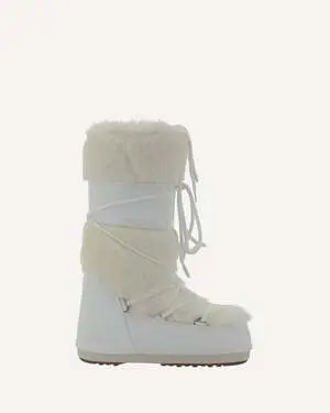 Moon Boot Icon Faux Fur Boots - White