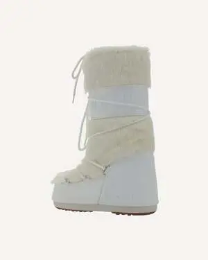 Moon Boot Icon Faux Fur Boots - White