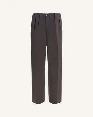 NINE:INTHE:MORNING Kai Baggy Wool-blend Pants - Brown