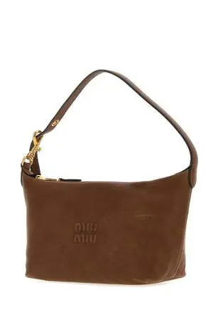 Miu Miu Brow Leather Handbag - Brown