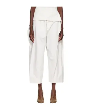 Issey Miyake Layered-waistband Casual Trousers - Off-white