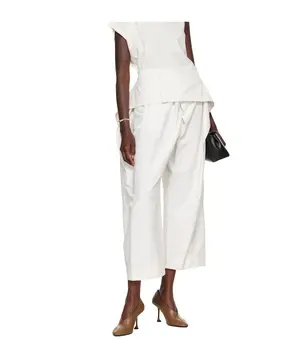 Issey Miyake Layered-waistband Casual Trousers