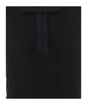 ALAINPAUL Ribbed Stretch Bow Vest - Black