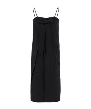 ALAINPAUL Acetate-blend Midi Dress With Bow