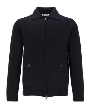 AL DUCA DAOSTA 1902 Long-sleeve Zip-up Cardigan - Blue