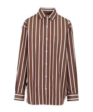 Matteau Classic Stripe Shirt - Brown
