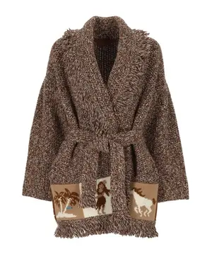 Alanui Long-sleeve Cardigan - Brown