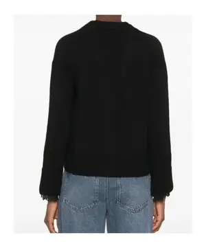 Ermanno Scervino Lace-trim Cashmere Cardigan