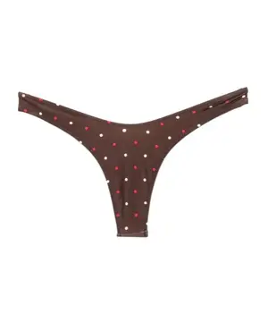 Frankies Bikinis Polka-dot Swim Trunks - Brown