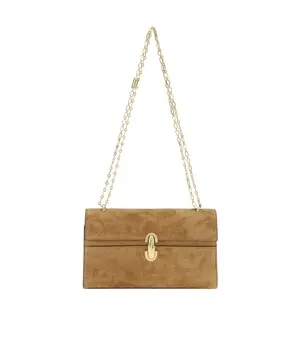 Savette Symmetry Suede Shoulder Bag - Brown