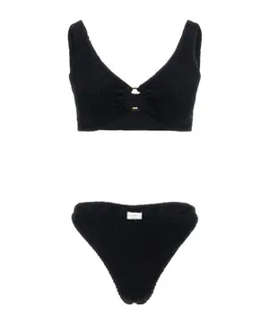 Hunza G Julia With Gold Hoop Bikini - Black
