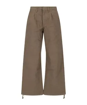 JEANERICA Casual Trousers With Belt Loops - Brown