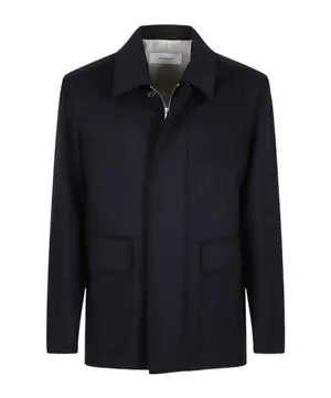 LARDINI Zip-front Pocket Jacket - Grey