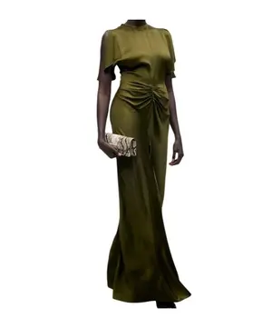 Victoria Beckham Short-sleeved Pleated Dress