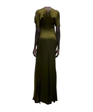 Victoria Beckham Short-sleeved Pleated Dress