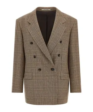 Tagliatore Prince Of Wales Check Double-breasted Blazer - Brown