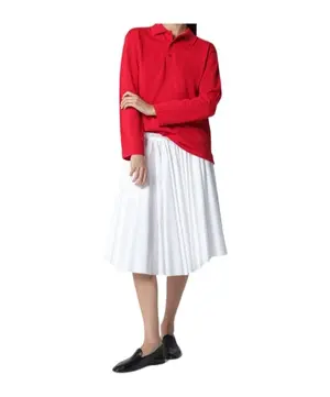 FLORE FLORE Diana Organic Cotton Polo Shirt - Red