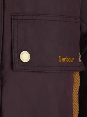 Barbour Cordcollar Cropped Waxed Field Jacket