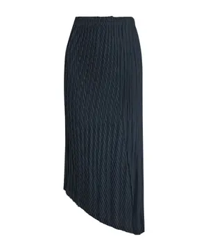 Issey Miyake Unfurling Pleats Asymmetric Skirt - Black