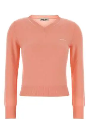 Miu Miu Salmon Wool Sweater - Pink
