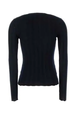 Prada Dark Wool Blend Sweater - Blue