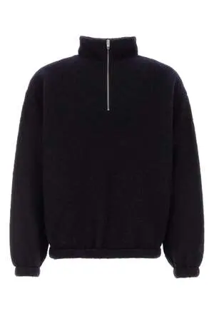 JIL SANDER Midnight Wool Blend Sweatshirt - Blue