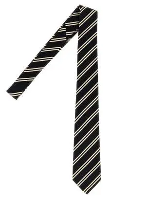 Saint Laurent Embroidered Jacquard Tie