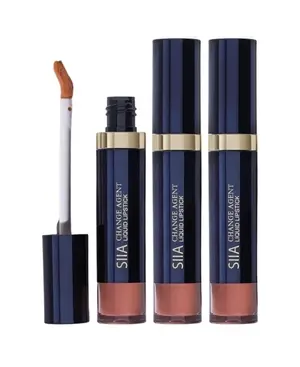 SIIA COSMETICS 3 Piece Change Agent Long Lasting Matte Liquid Lipstick Trio Set Bare Beige