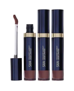 SIIA COSMETICS 3 Piece Change Agent Long Lasting Matte Liquid Lipstick Trio Set - Chocolate Mousse