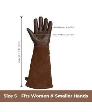 XDOVET Long Elbow Leather Gardening Gloves