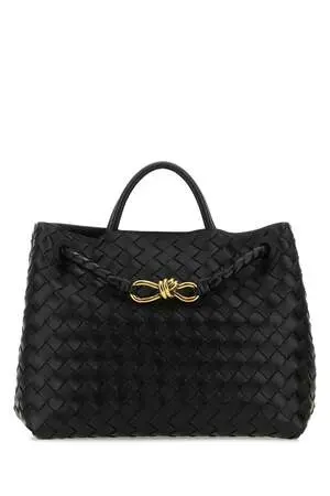 Bottega Veneta Leather Andiamo Medium Handbag - Black