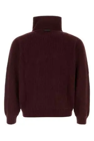 Saint Laurent Burgundy Wool Sweater