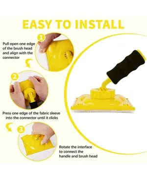 XDOVET Wall Edger Tool Kit Trim Pads Rotating Handle Tray Set - Yellow