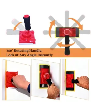 XDOVET Paint Edger Tool 360degree Rotation Handle Trim Refill Pads Kit