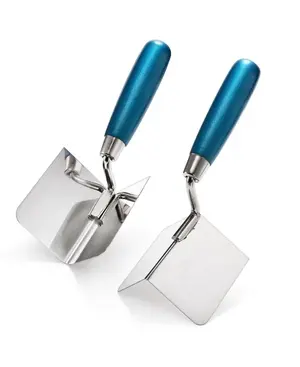 XDOVET Drywall Corner Trowel Set Stainless Steel Plastering Tool - Blue