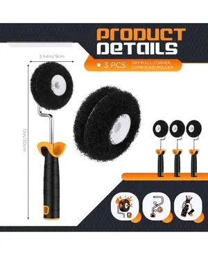 XDOVET Drywall Corner Roller Putty Brush Mud Application Tool