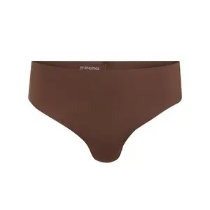 JIV ATHLETICS High Rise Thong Coffee