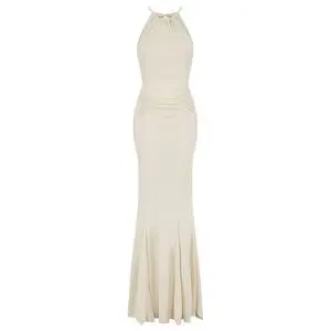 CELESTINE & MAE Plume Maxi Dress - White