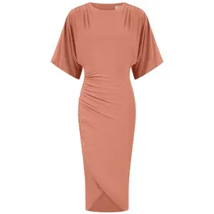 CELESTINE & MAE Leilani Wrap Midi Dress - Pink