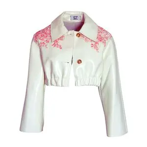 COUTURE TO YOUR DOOR Upcycled Vinyl Cropped Jacket