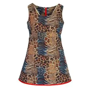 COUTURE TO YOUR DOOR Leopard Tapestry Dress - Brown/gold