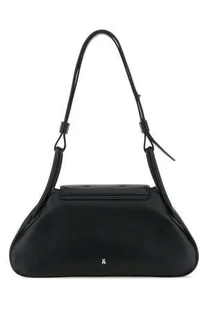 Amina Muaddi Gemini Small Nappa Black Silver Ha