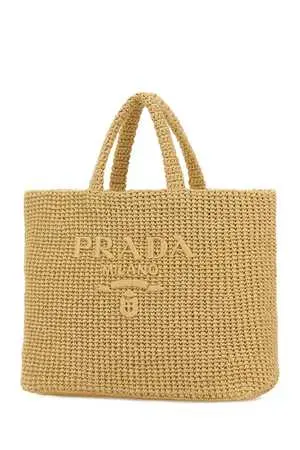 Prada Raffia Shopping Bag