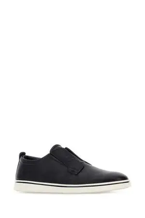 FERRAGAMO Leather Alfie Slip Ons